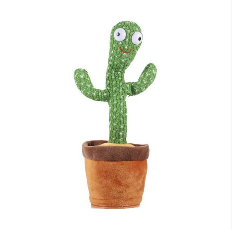 Soft and huggable Dancing Cactus toy.